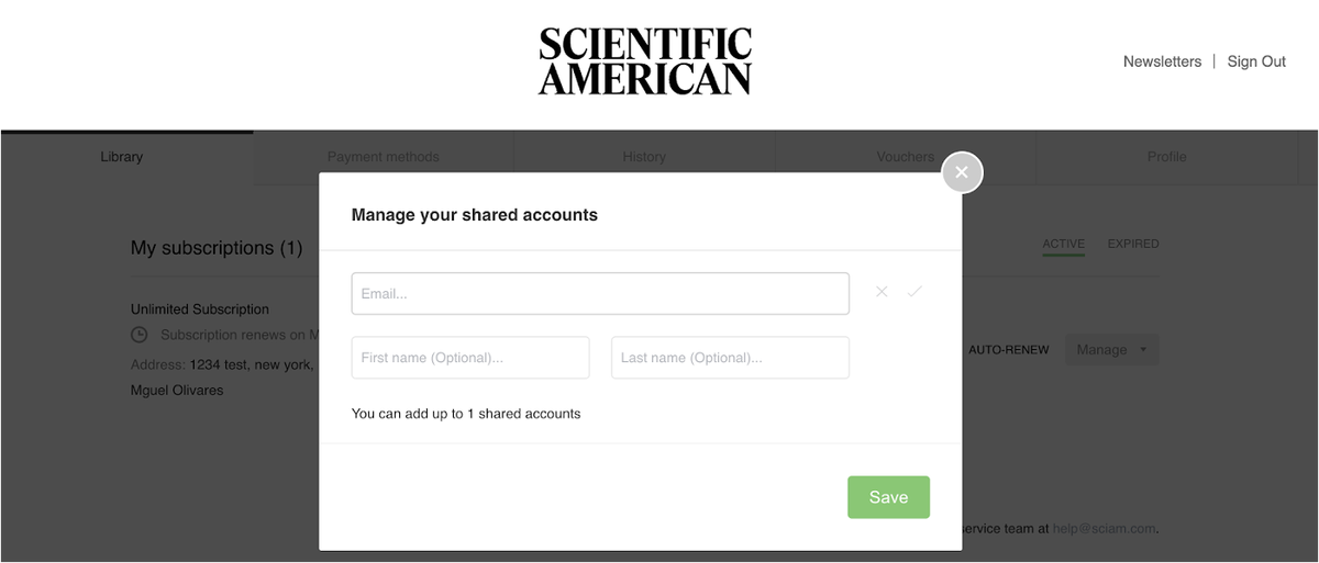 Subscriptions & Account | Scientific American