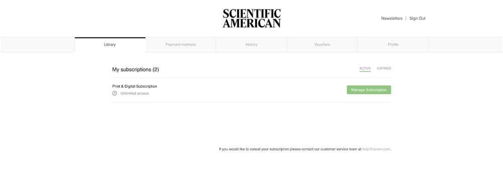 Subscriptions & Account | Scientific American