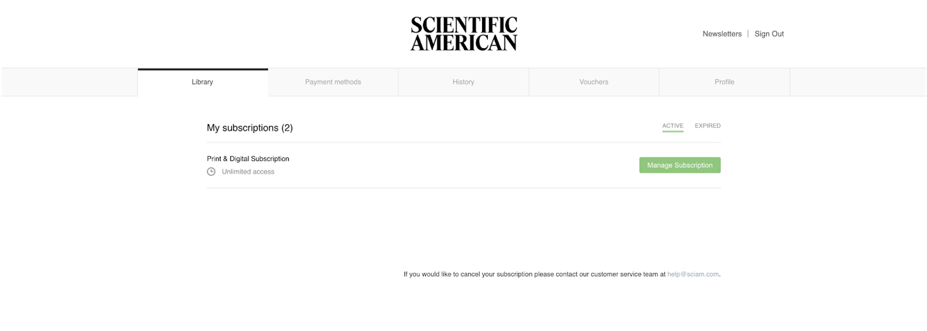 Subscriptions & Account | Scientific American