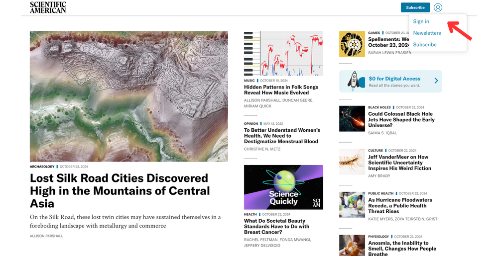 Site Information & Navigation | Scientific American