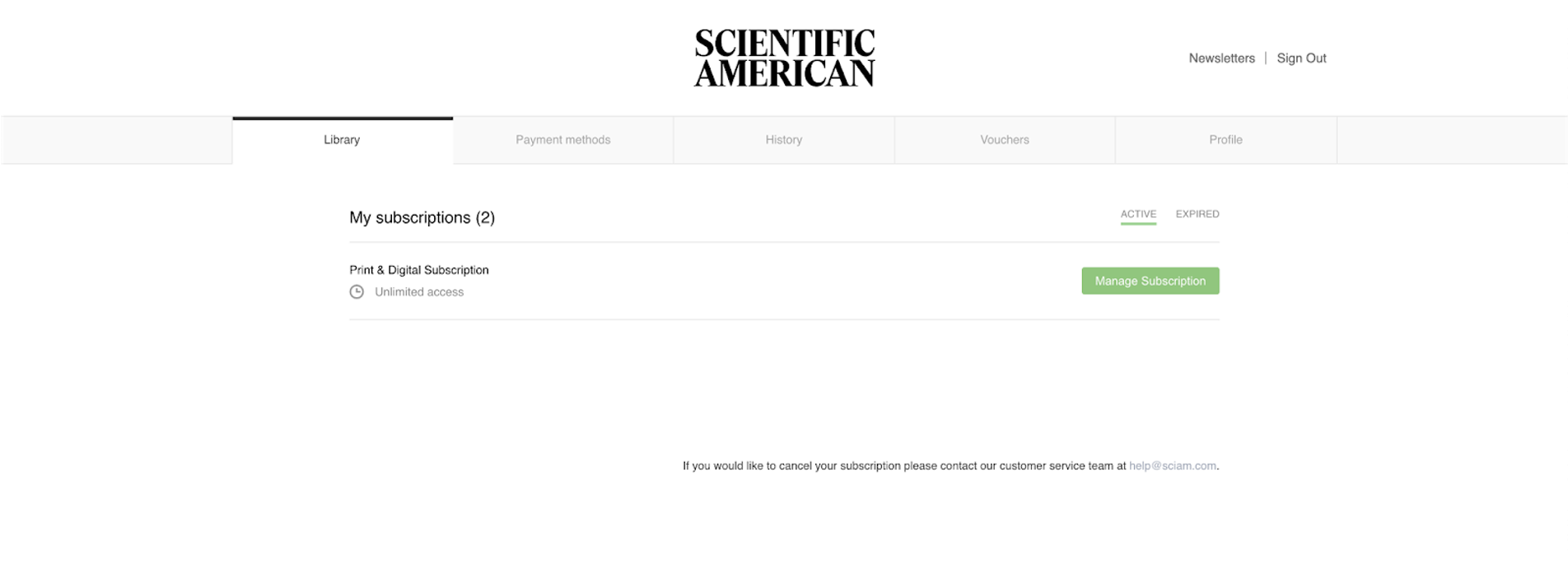 Subscriptions & Account | Scientific American