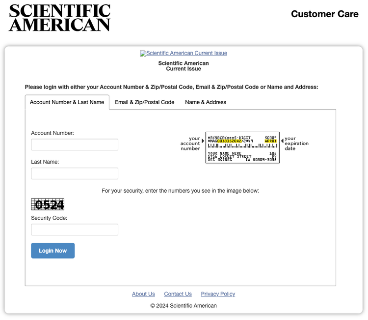 Subscriptions & Account | Scientific American