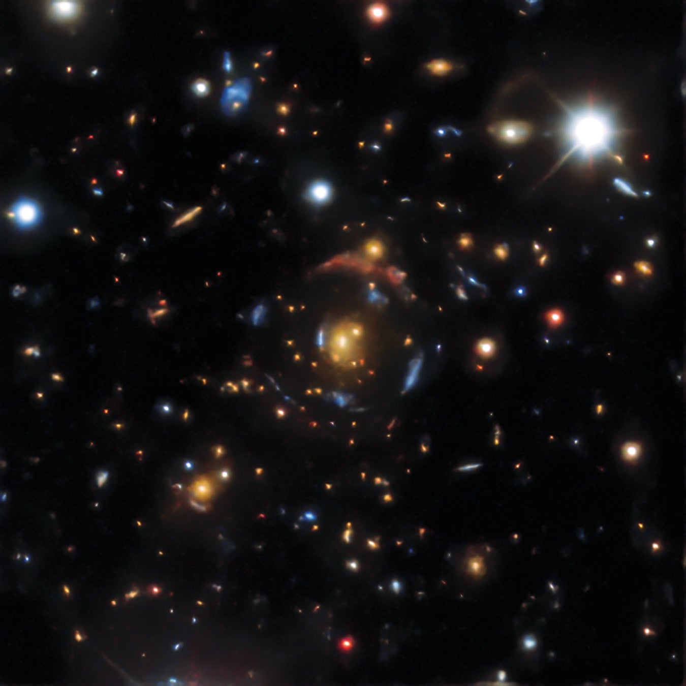 Epic Gravity Lens Lines Up Seven-Galaxy View | Scientific American