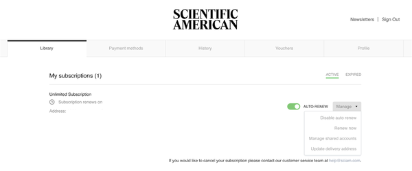 Subscriptions & Account | Scientific American