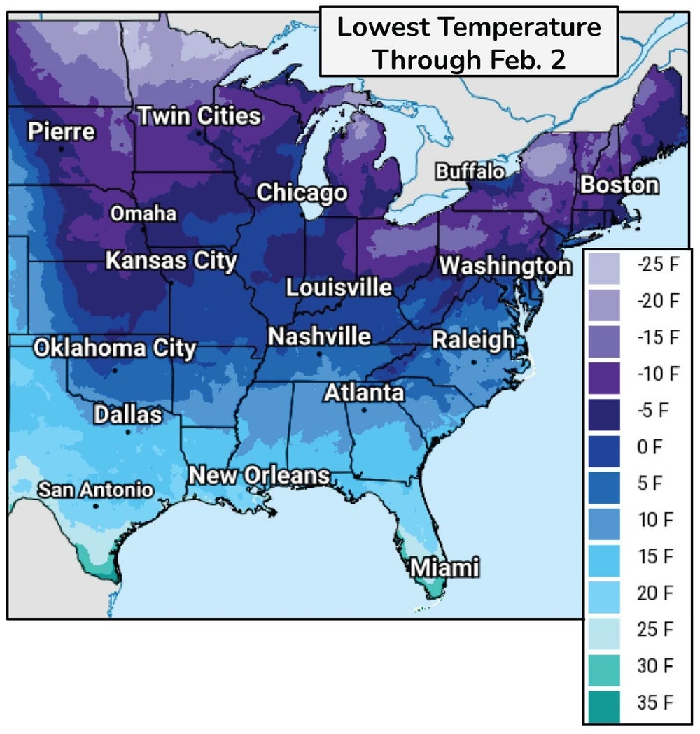 A bomb cyclone and extreme cold will freeze the eastern U.S.—again ...