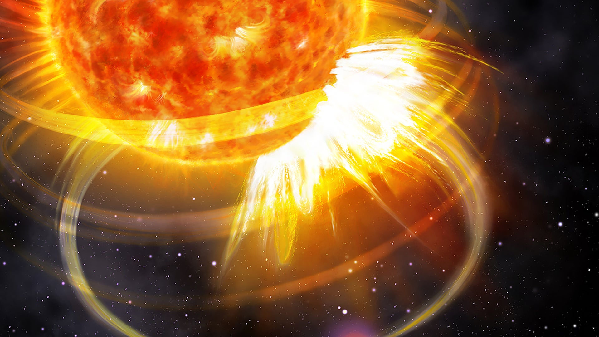 burning star system