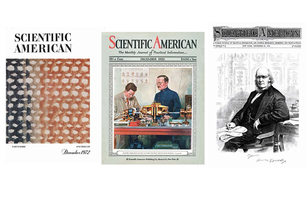 50 100 150 Years Ago December 2022 Scientific American