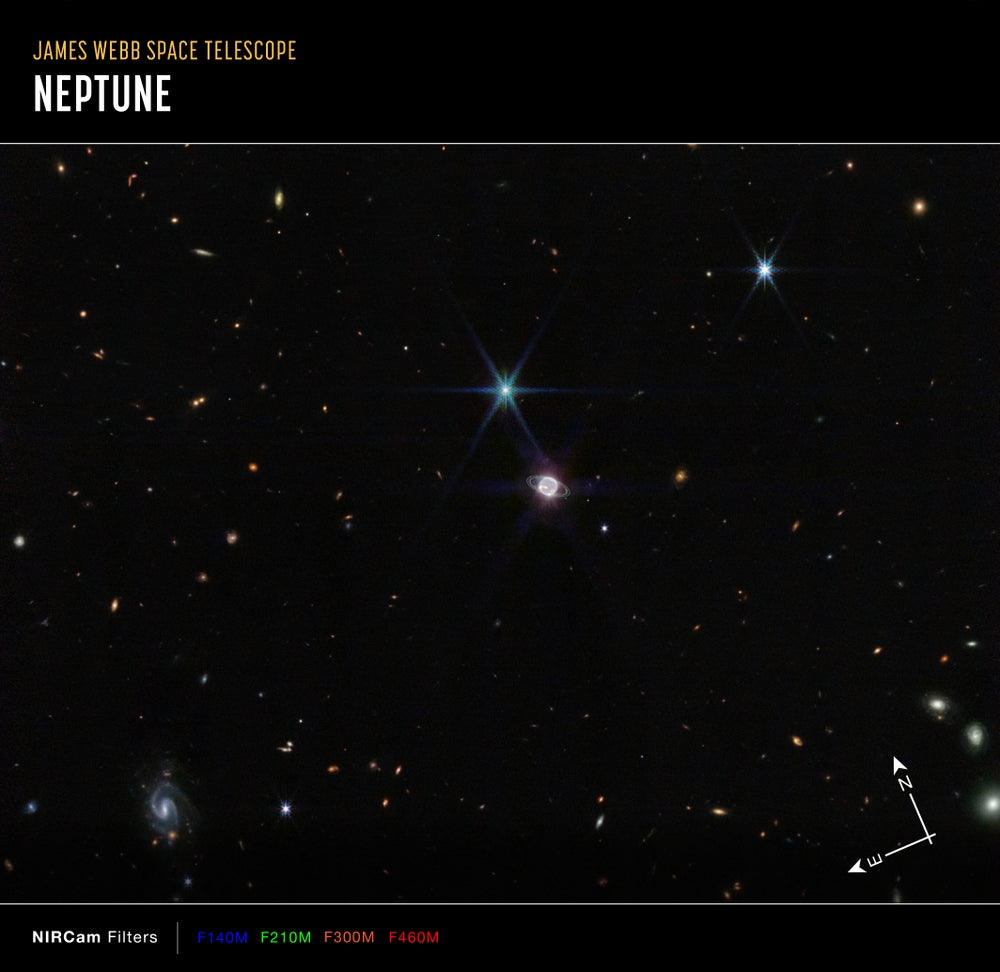 Sparkly Image of Neptune's Rings Comes into View from JWST | Scientific ...