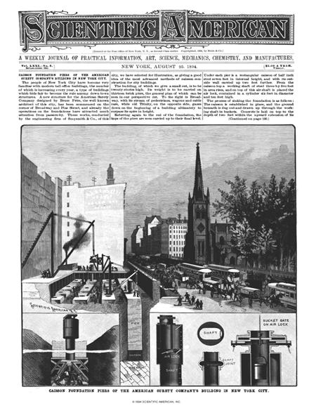 Caisson Foundation Piers of the American Surety Company's Building in ...