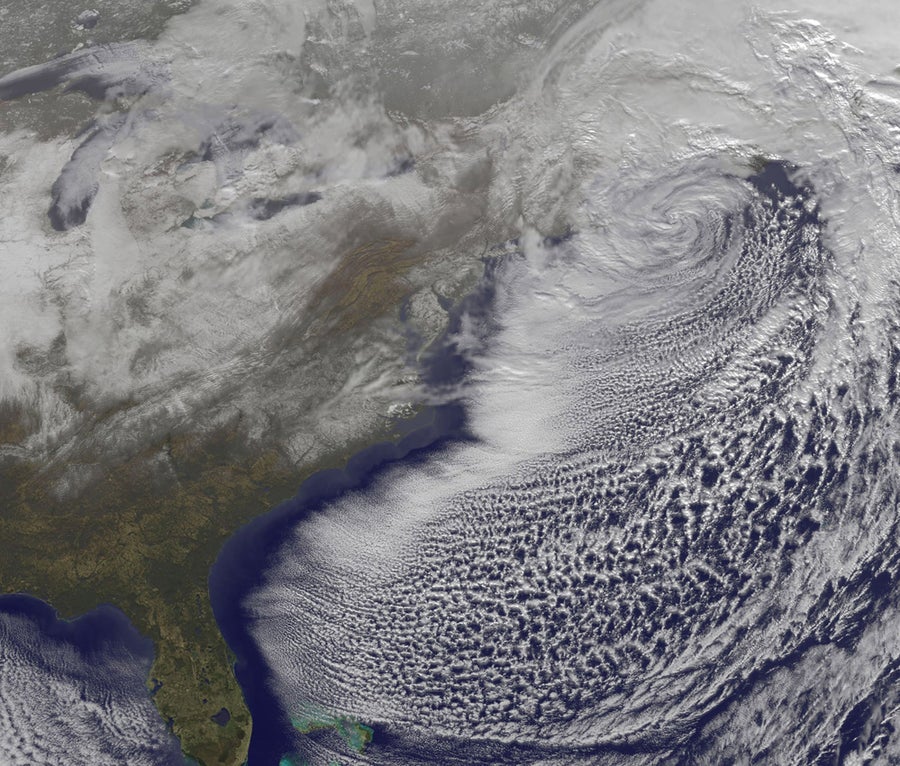 After the Storm: Satellite catches U.S. East Coast blizzard moving out ...