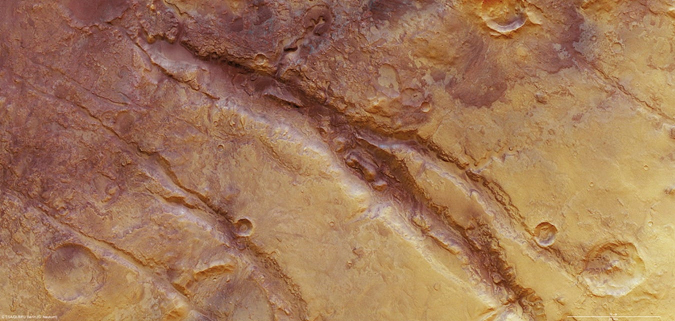 Stressed out: Mars Express reveals methane over tortured Martian ...