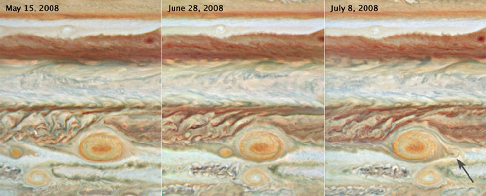 Great Red Spot Consumes Baby Spot | Scientific American