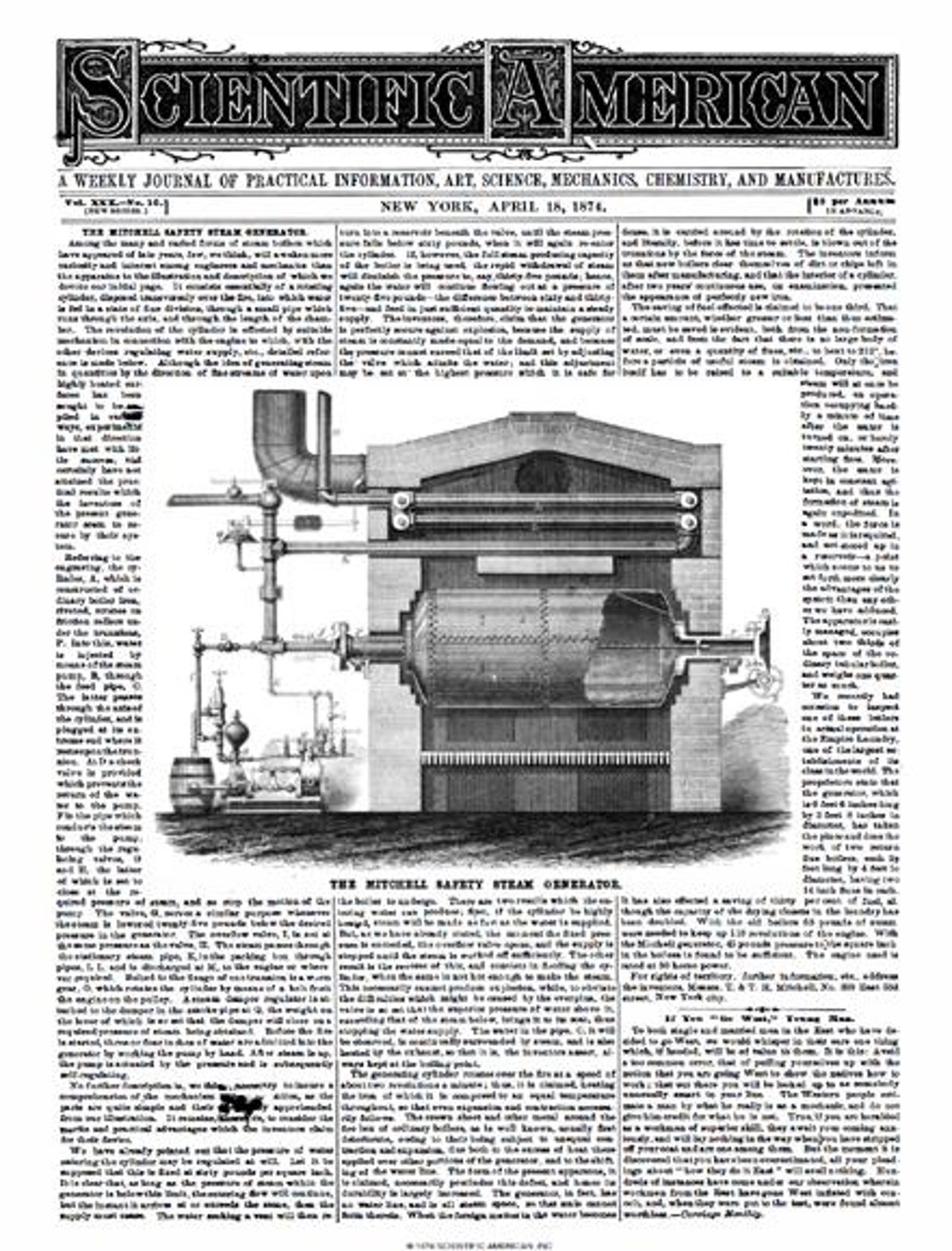 Scientific American Volume 30, Issue 16 | Scientific American