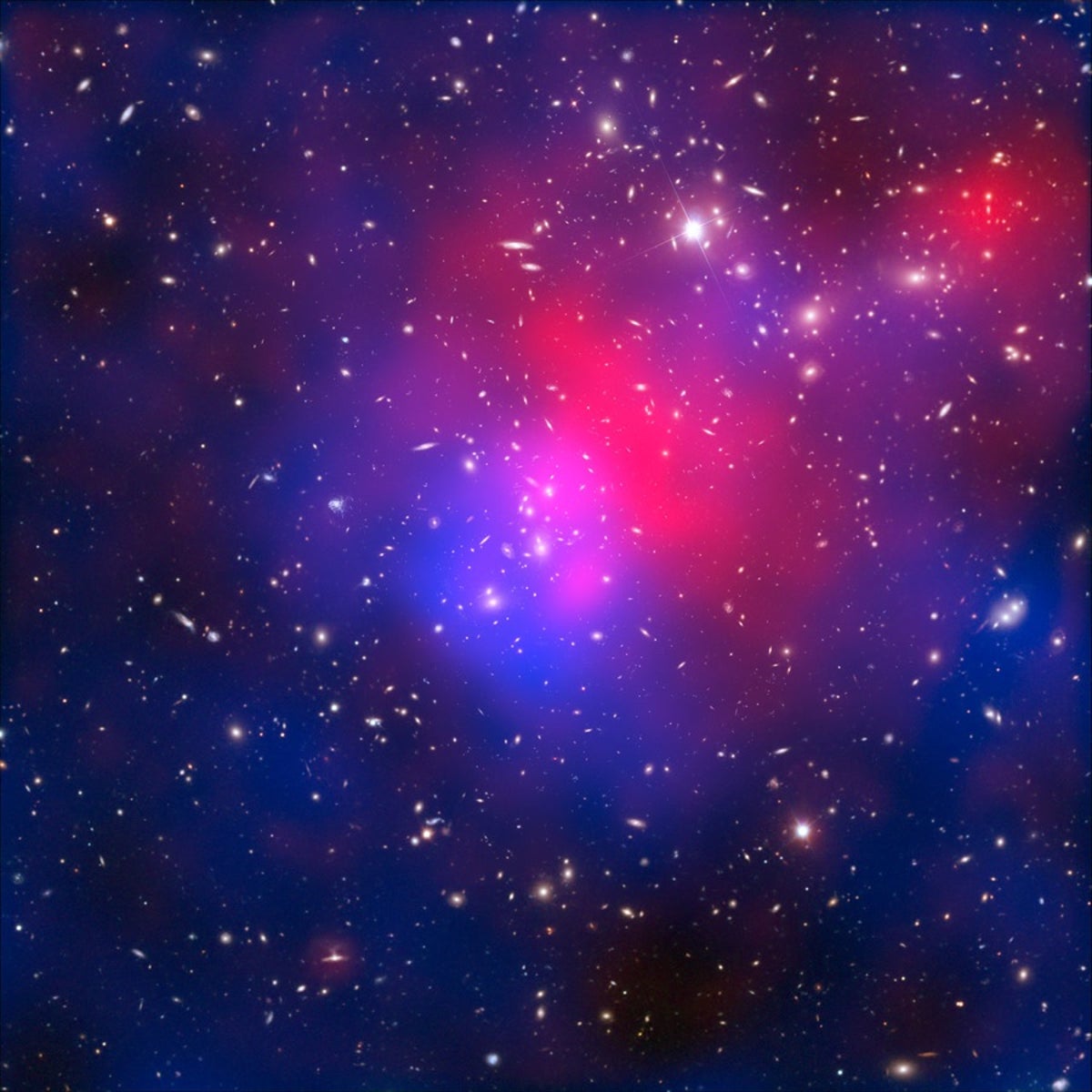 Galaxy Cluster Collision Left a Clumpy Aftermath | Scientific American