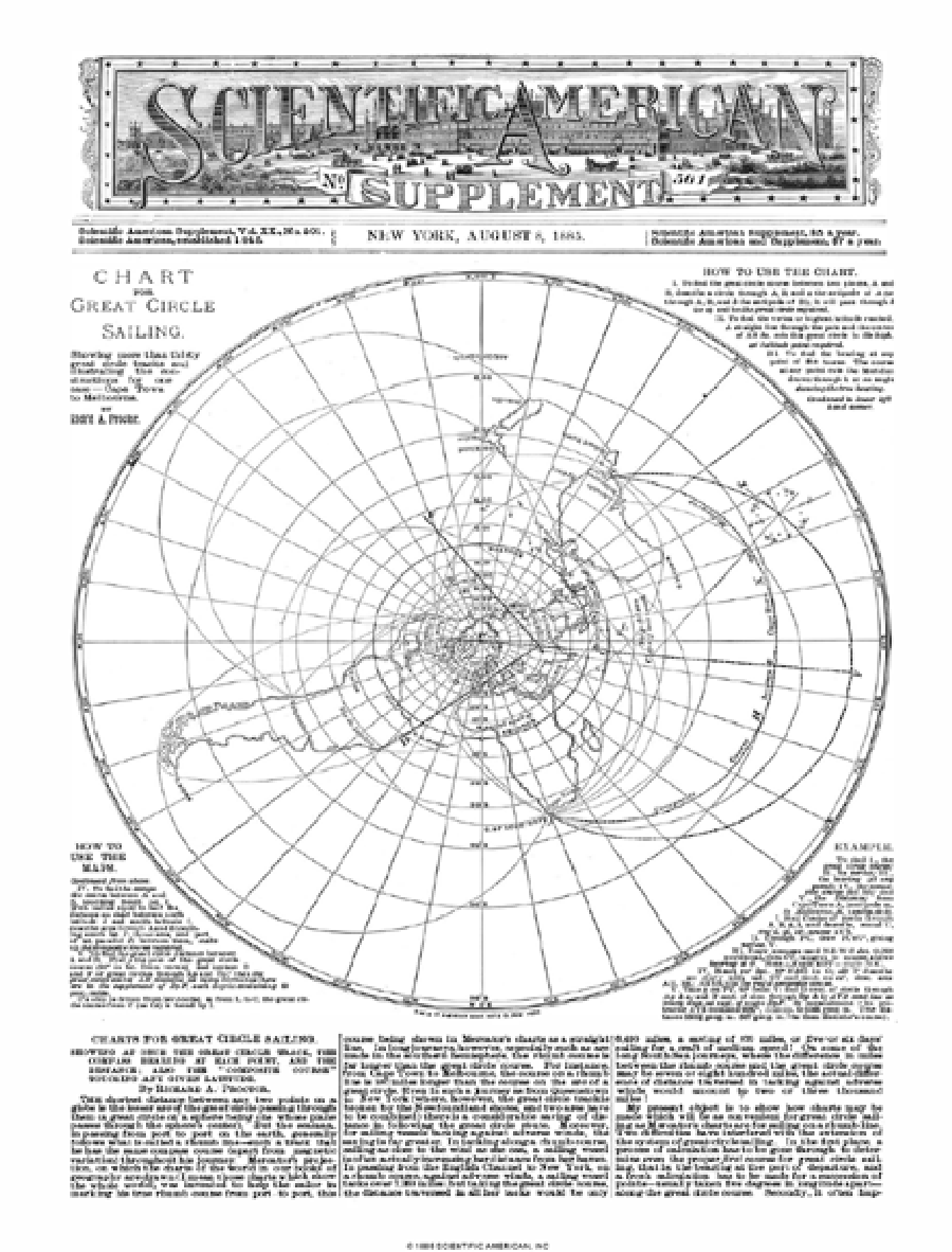 Charts for Great Circle Sailing | Scientific American