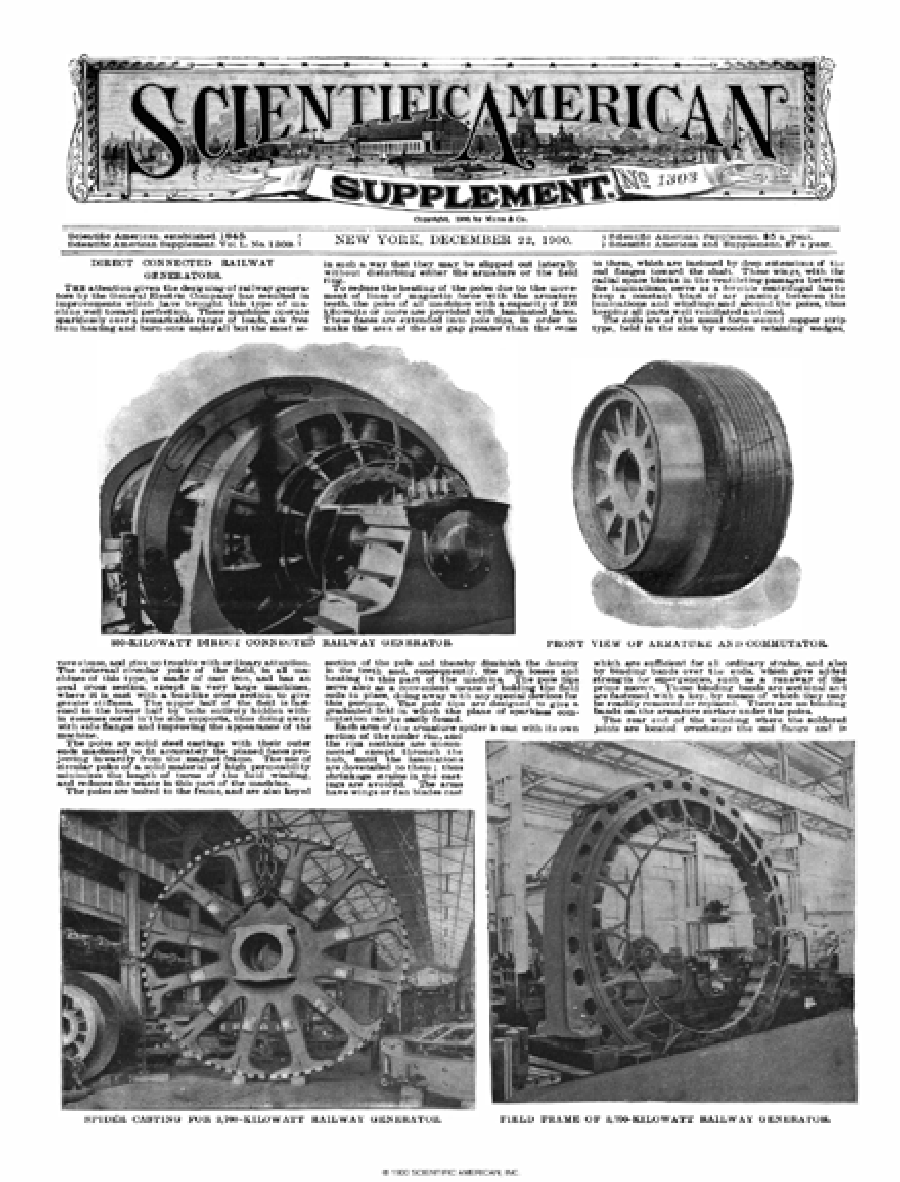Issue Archive - 1900 | Scientific American
