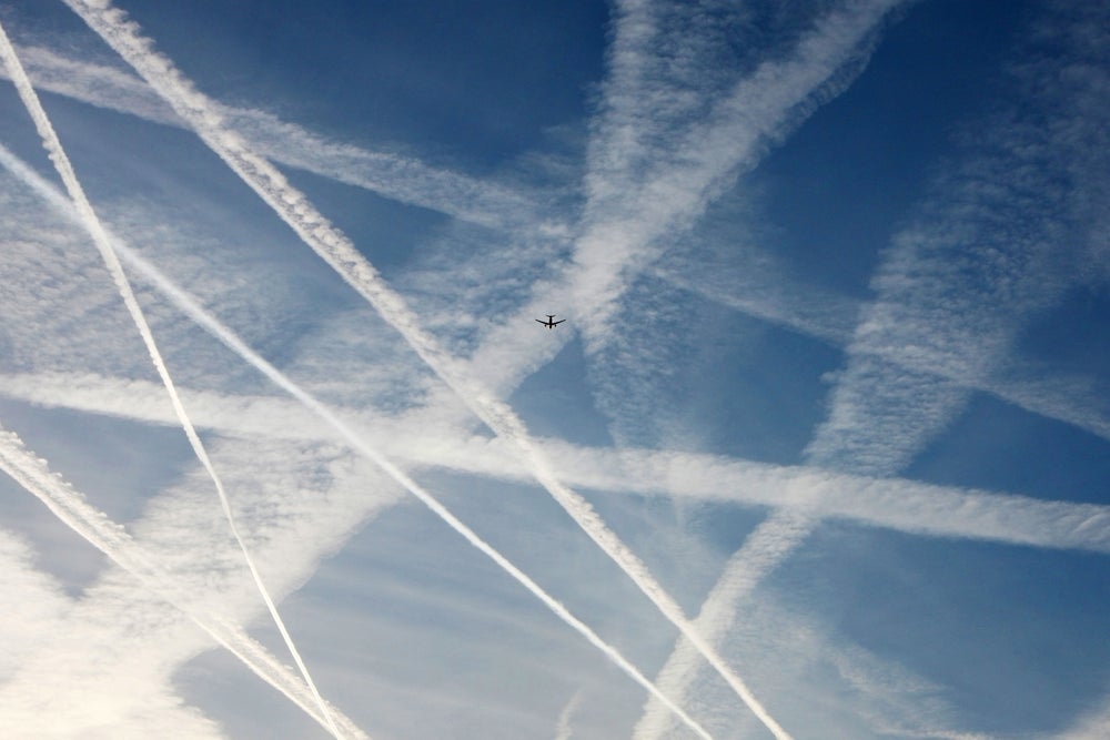 Why do jets leave a white trail in the sky? | Scientific American