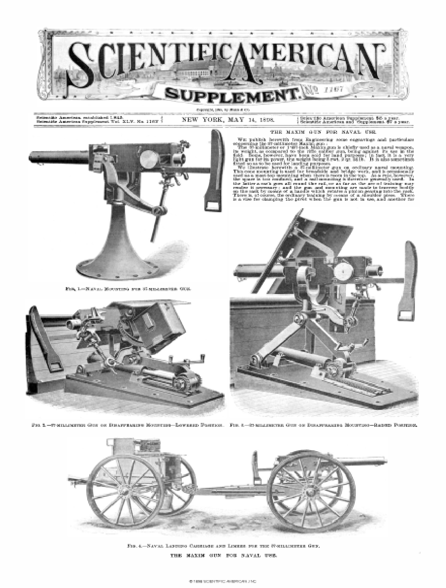 The Maxim Gun for Naval Use | Scientific American