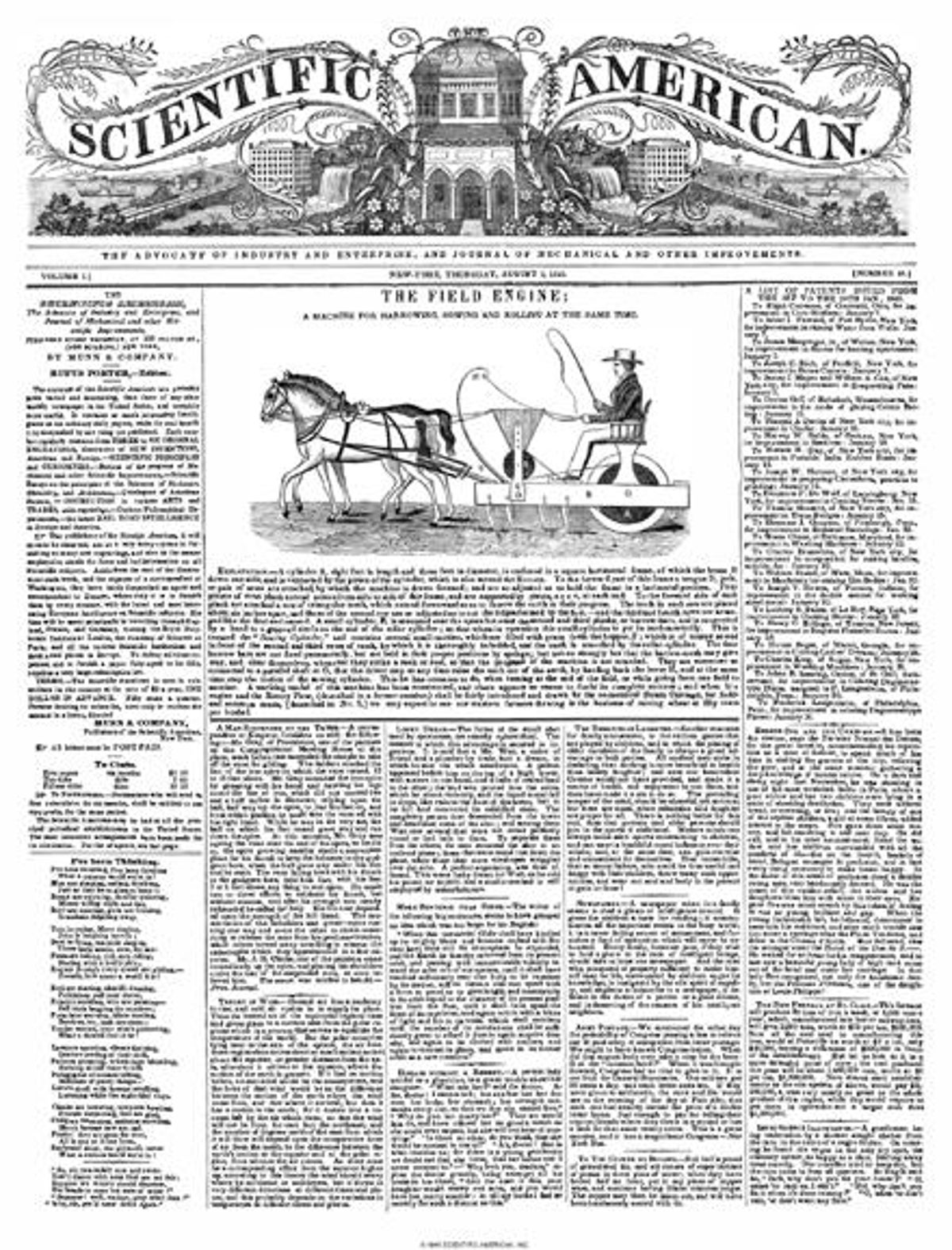 Scientific American Volume 1, Issue 46 | Scientific American